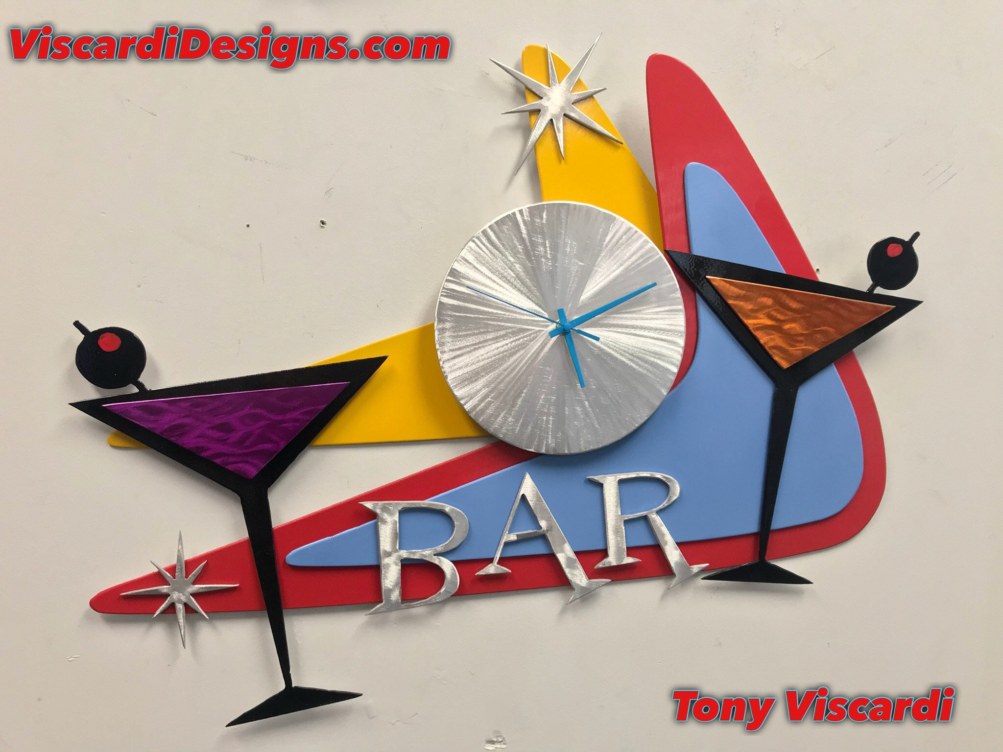 Contemporary Bar Clock - Etsy