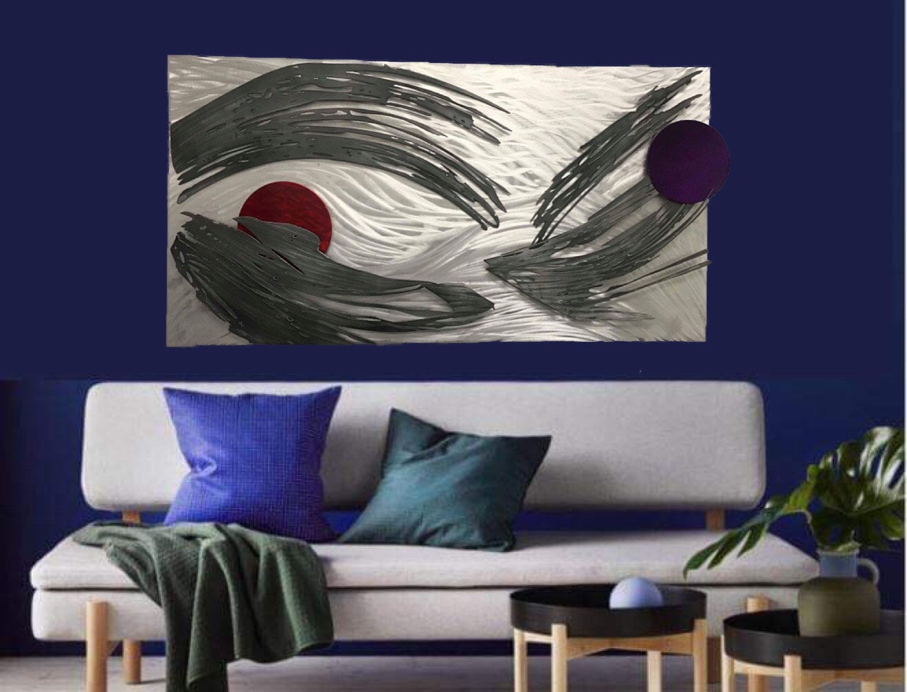 Color Changing LED Contemporary Wall Sculpture by Artist Tony - Etsy