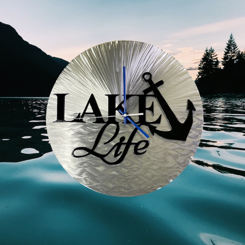 Lake Life Art Clock - Etsy