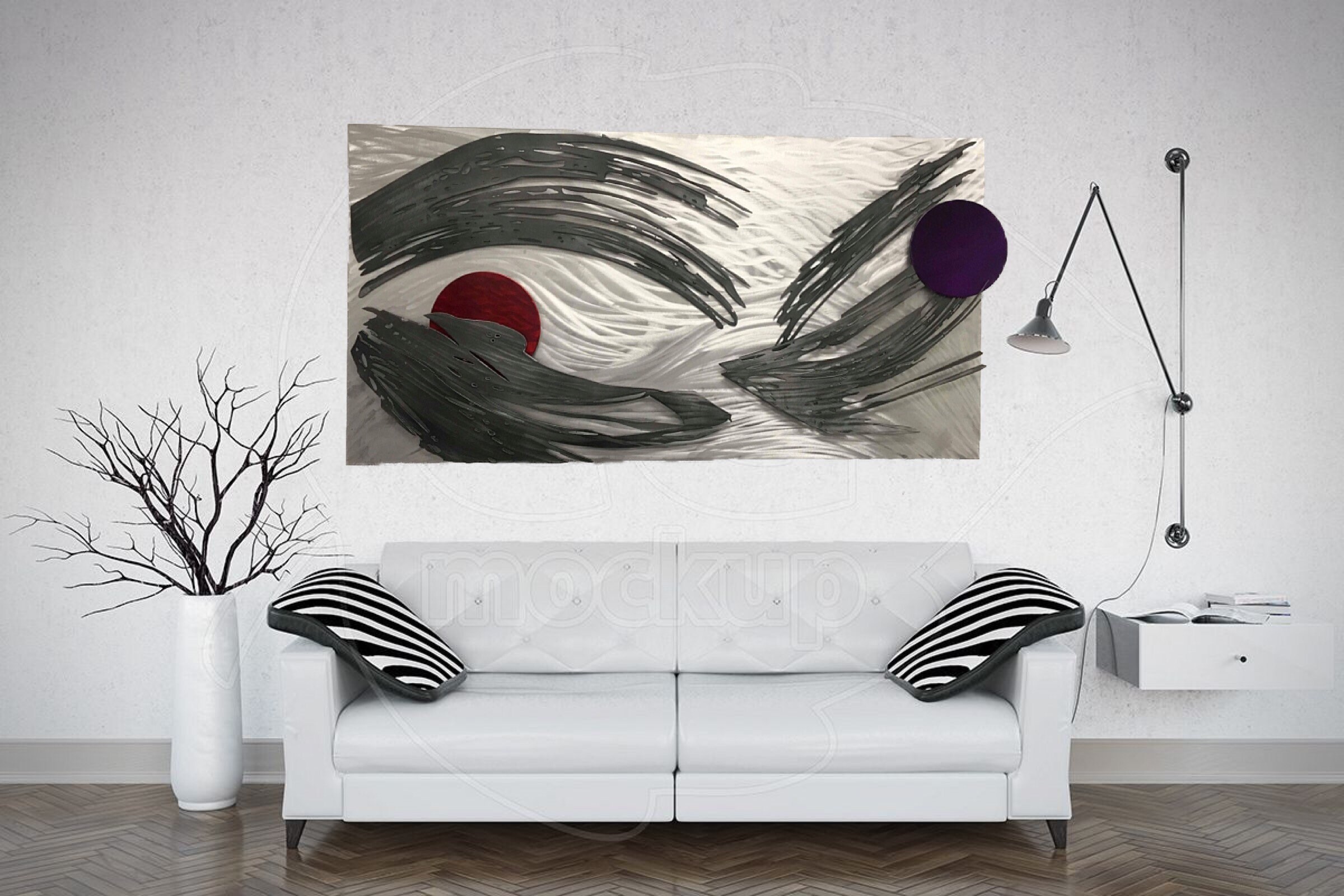 Color Changing LED Contemporary Wall Sculpture by Artist Tony - Etsy