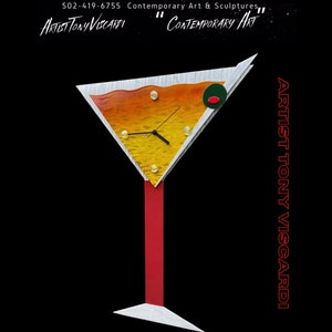 Martini Clock Burgundy Edition A Martini and a Clock Who Doesn't Love ...