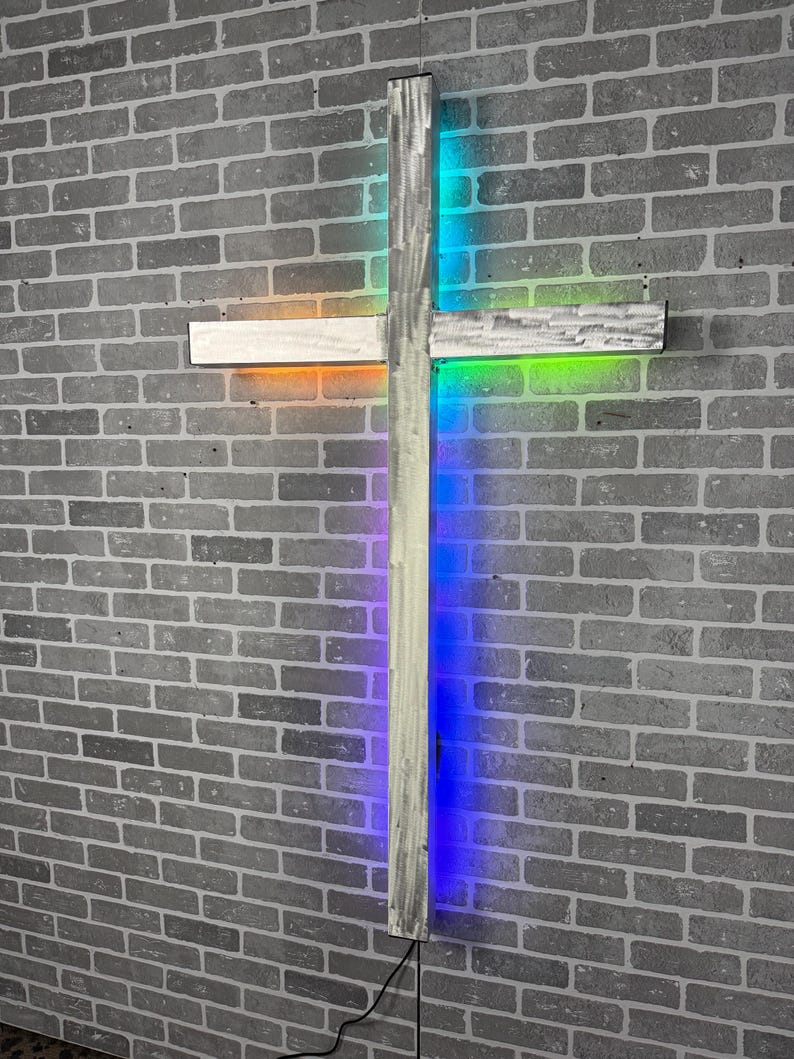 Custom LED Church Cross: Brushed Aluminum Backlighting, Tony Viscardi ...