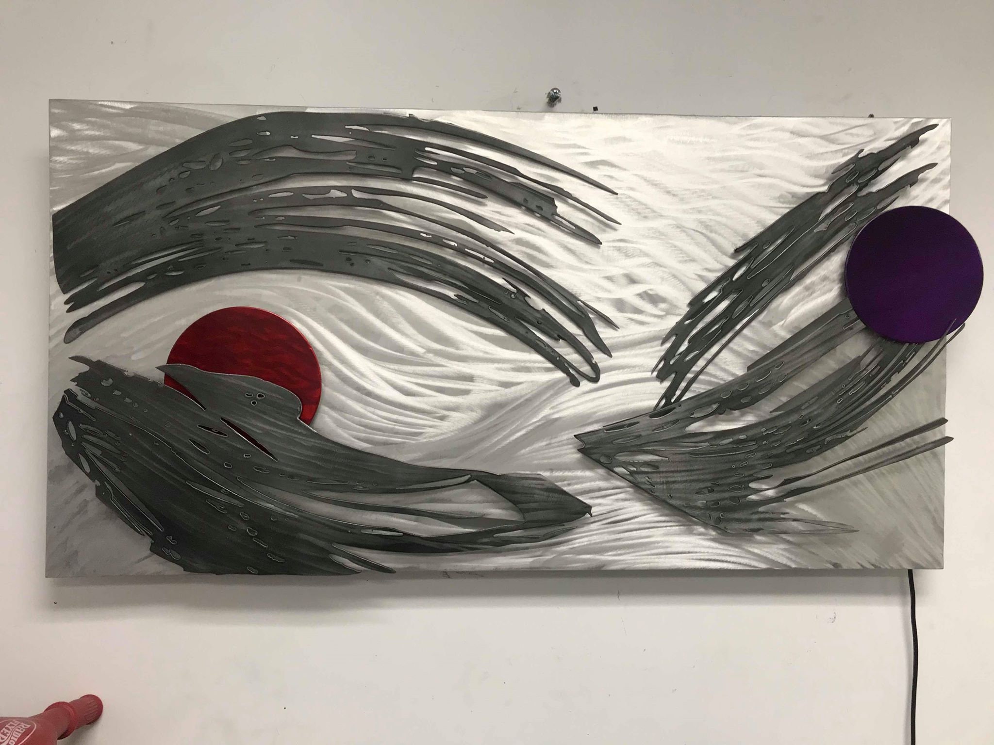 Color Changing LED Contemporary Wall Sculpture by Artist Tony - Etsy