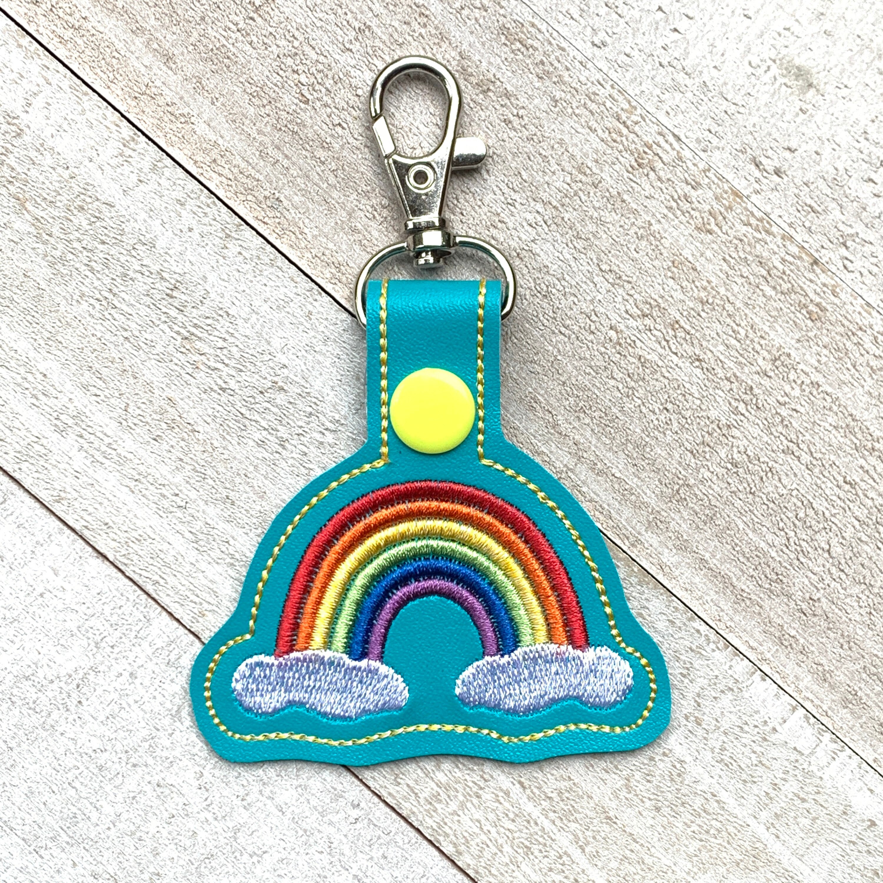 Rainbow Keychain Rainbow Keyring Rainbow Charm Keychain | Etsy