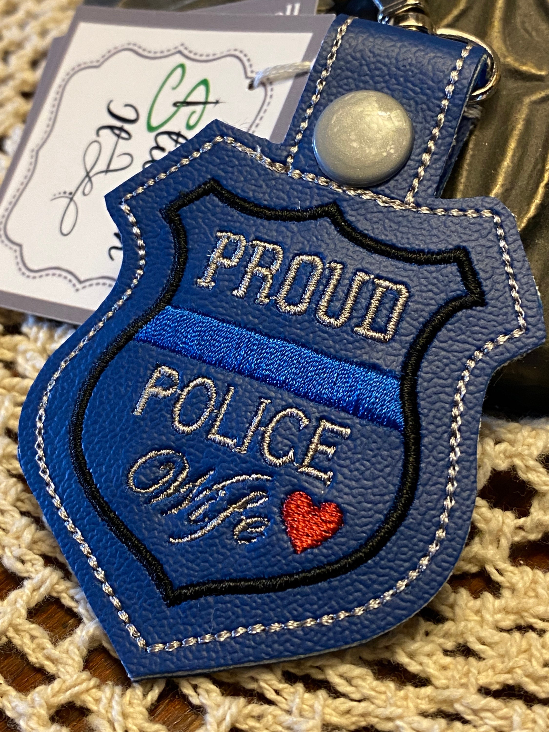 Police Keychain/Police Wife Custom Key Chain/Thin Blue Line - Etsy.de