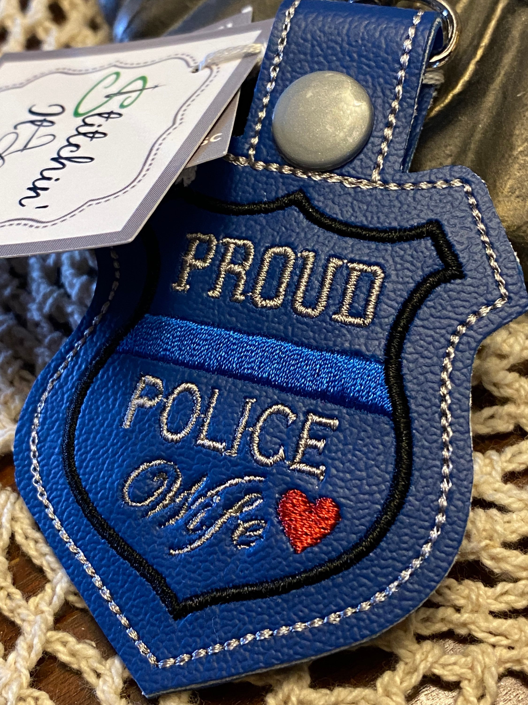 Police Keychain/police Wife Custom Key Chain/thin Blue Line - Etsy UK