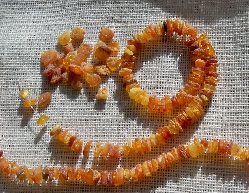 Baltic Amber Beads. Natural Amber Chips. Loose Amber Beads. Unpolished ...