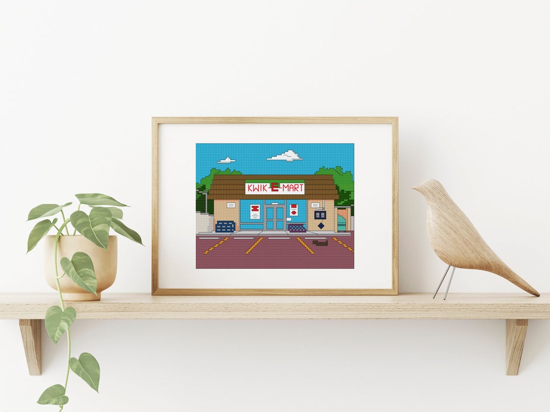 Kwik-e-mart Cross Stitch Pattern: the Simpsons Hoop Art (PDF Download ...