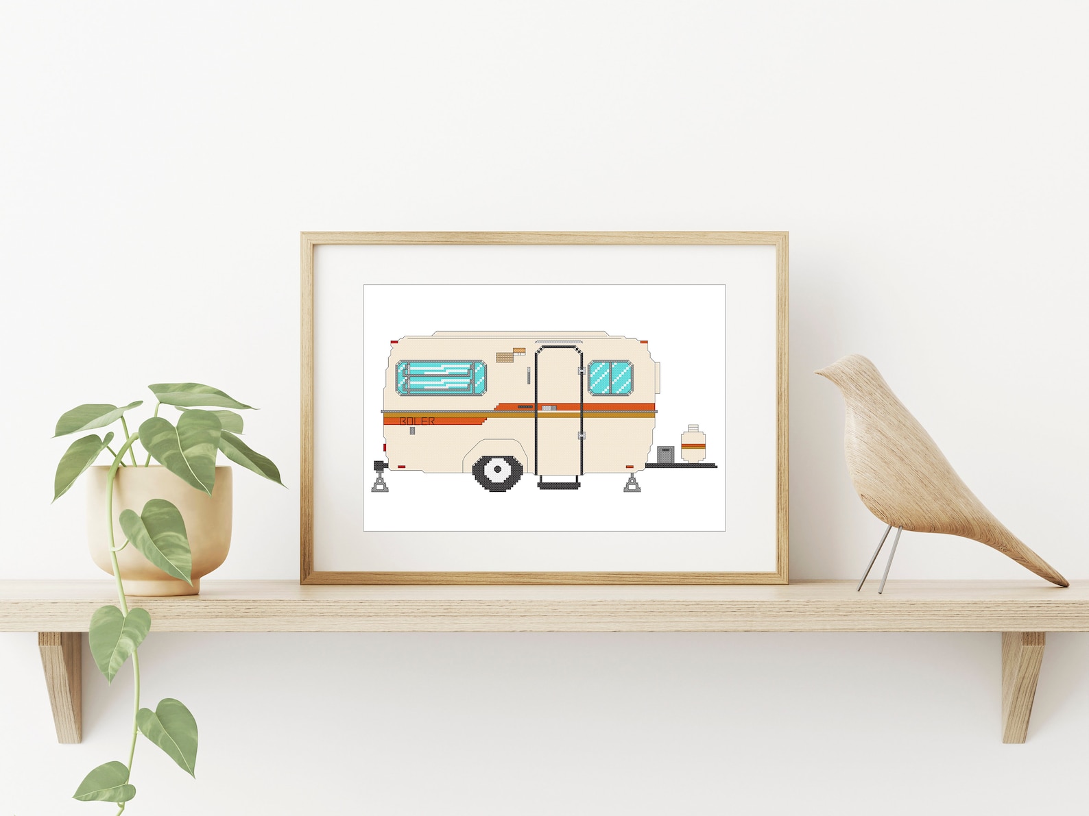 Boler 1700 Camper Travel Trailer Modern Cross Stitch - Etsy