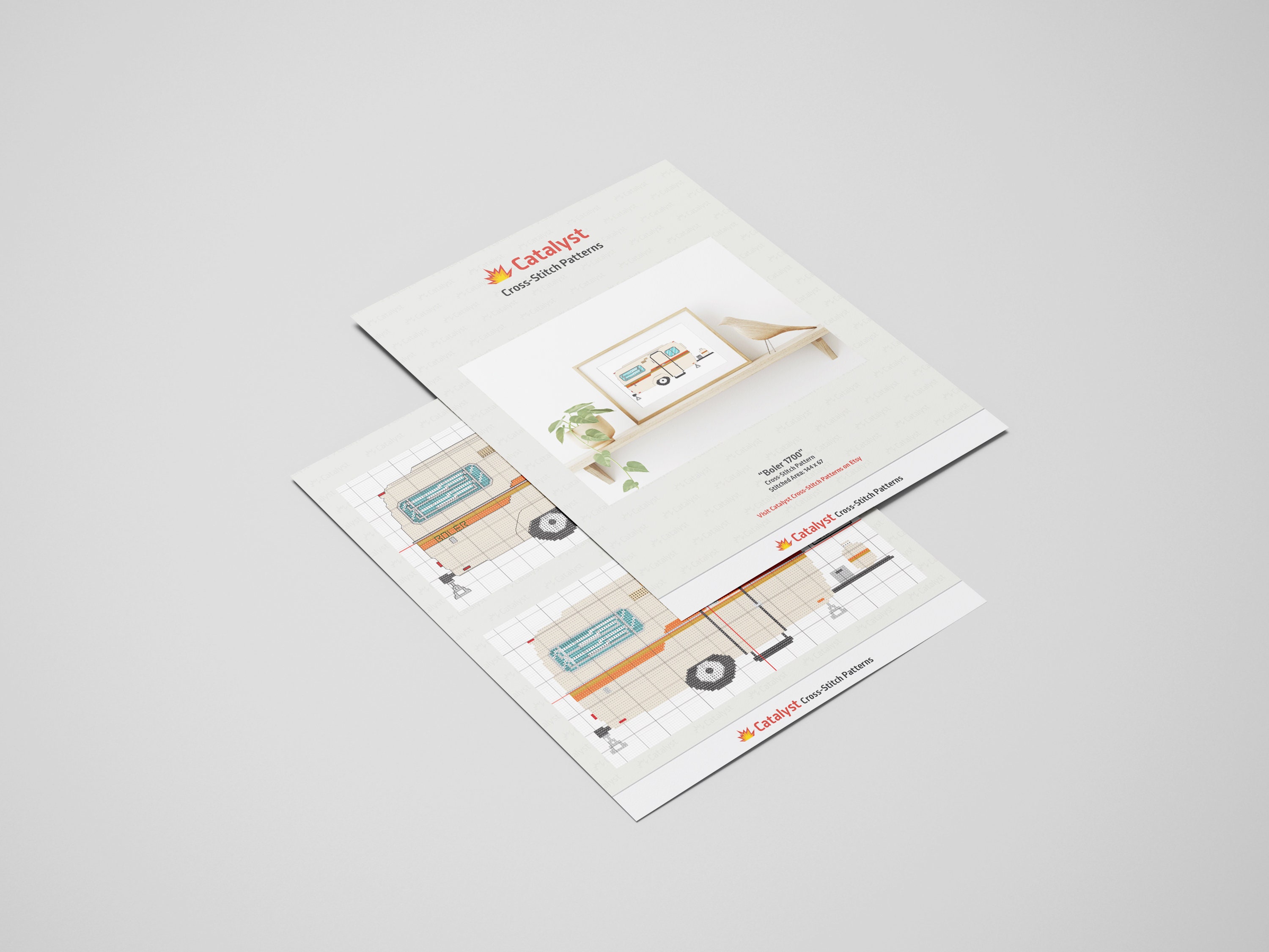 Boler 1700 Camper - Travel Trailer - Modern Cross Stitch - Pattern/pdf ...