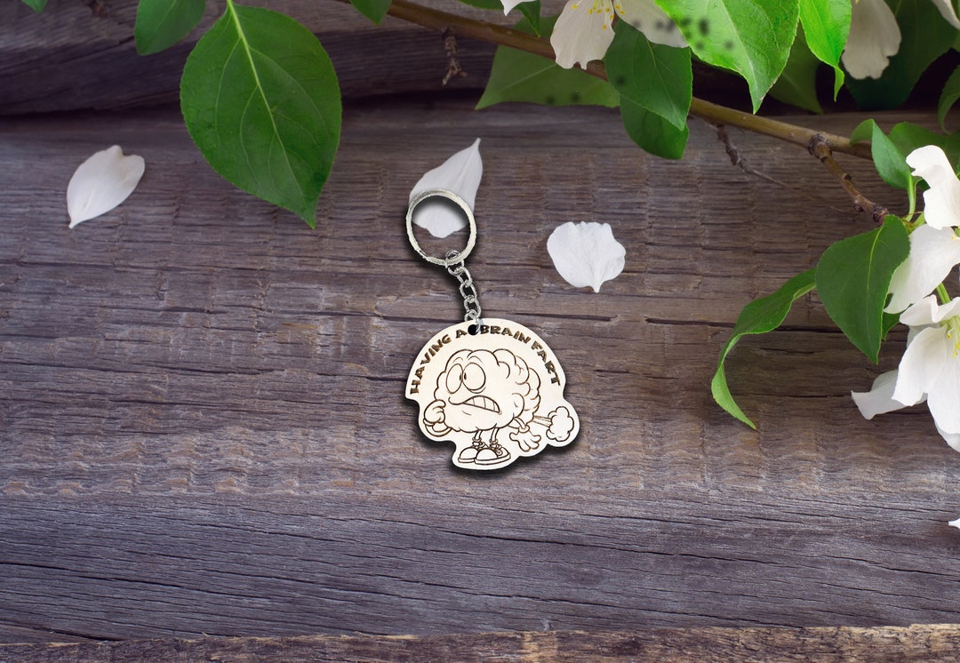 Having a Brain Fart Key Chain - Etsy