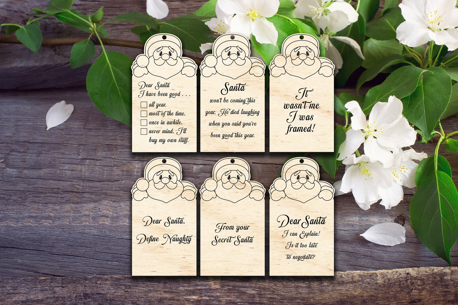Dear Santa Christmas Tags V2 Laser Cut Patterns - Etsy