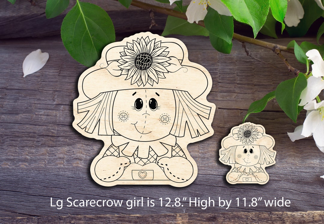 Girl Scarecrow V2 Laser Pattern - Etsy
