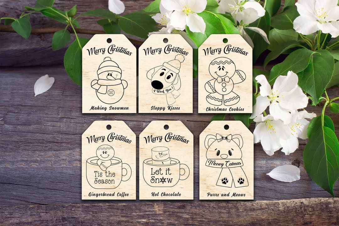 Christmas Gift Tags V2 Laser Cut Patterns - Etsy