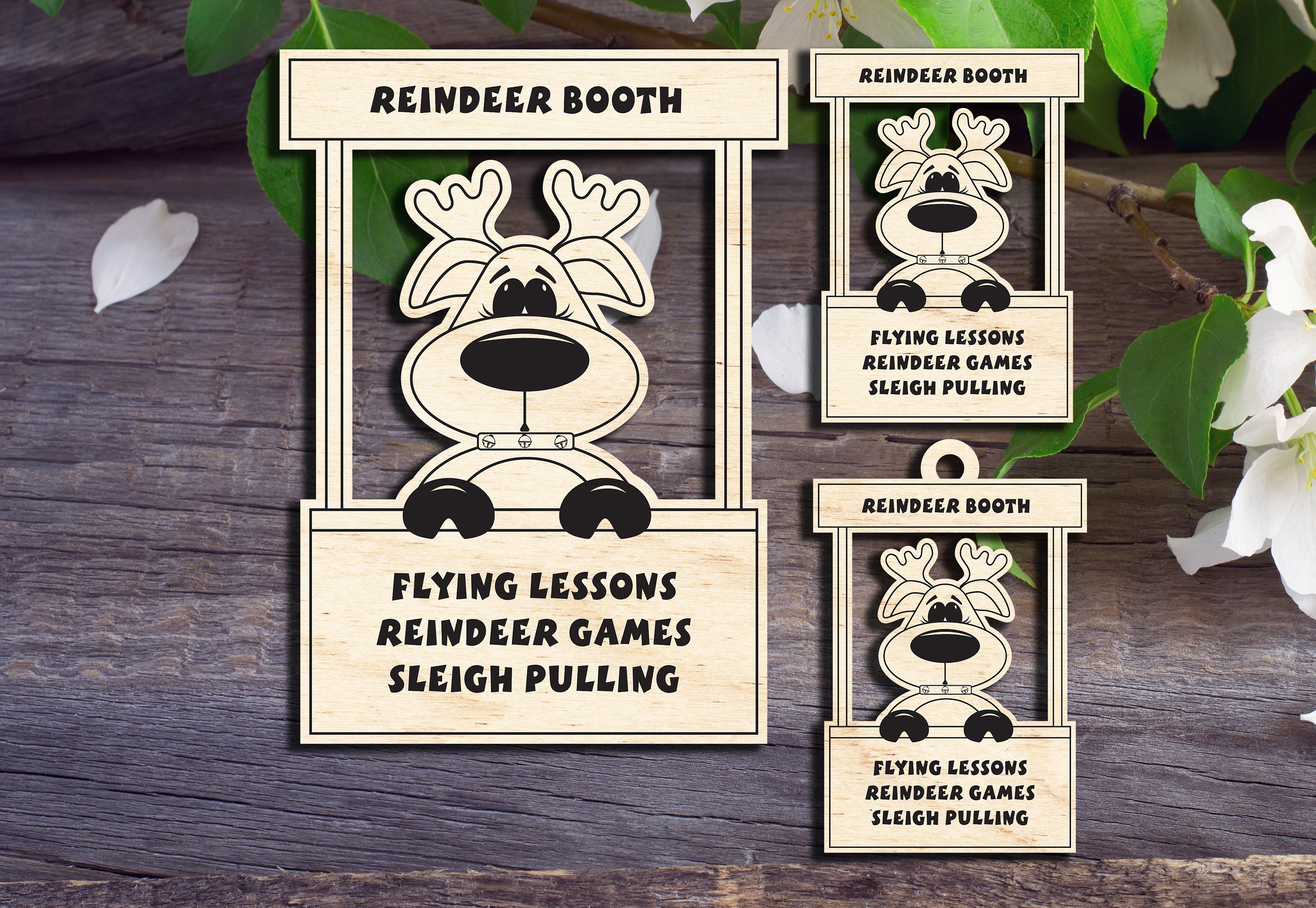 Reindeer Booth - Laser Cut Patterns - Etsy