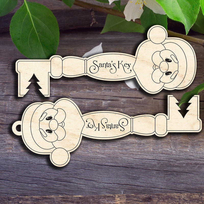 Wooden Santa Key - Etsy