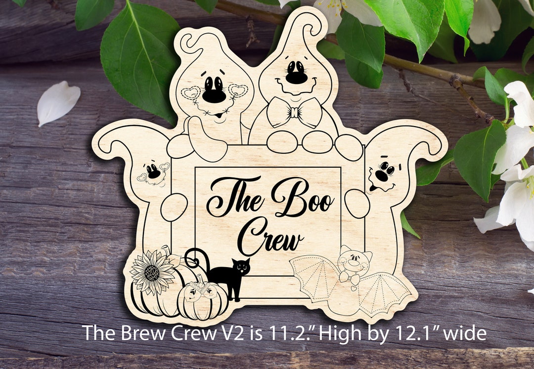 The Boo Crew Welcomes You Sign - Laser Cutting Pattern - Etsy Australia