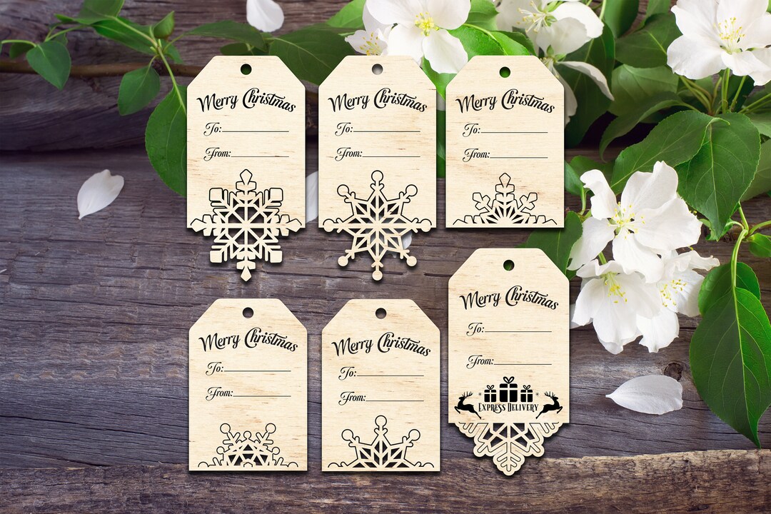 Christmas Gift Tags V1 Laser Cut Patterns - Etsy