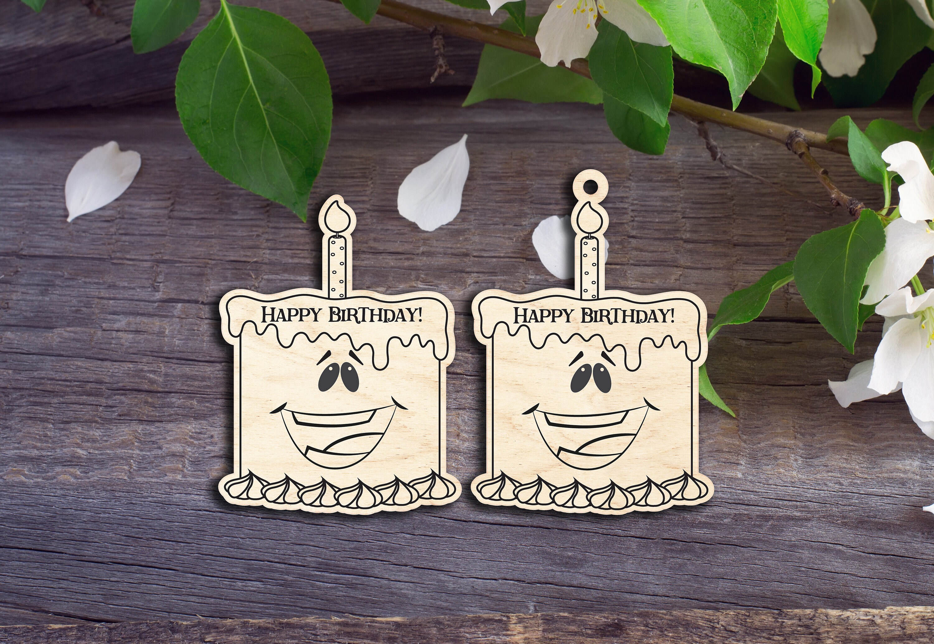 Happy Birthday Cake Laser Cut Patterns - Etsy Singapore