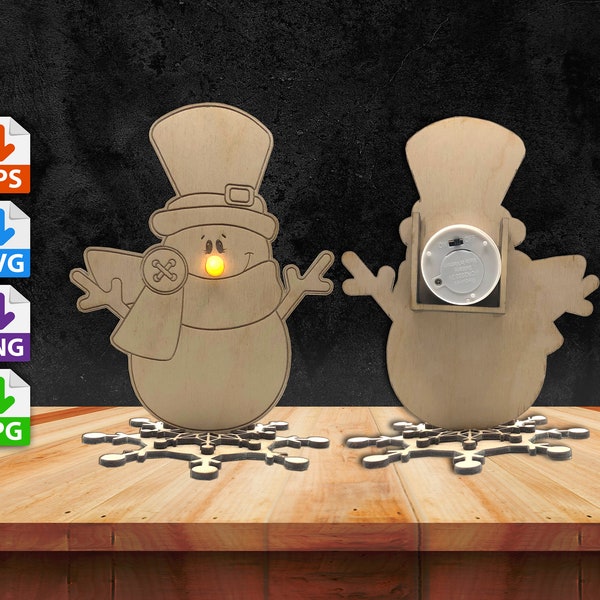 Snowman Tea Light - Etsy