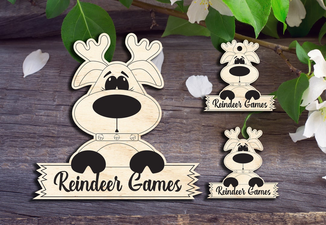 Reindeer Games - Laser Cut Patterns - Etsy