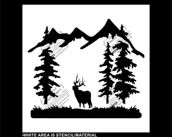 Mountain stencil | Etsy