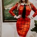 1960's Vintage Red & Black Plaid Peter Pan Collar Dress - Etsy