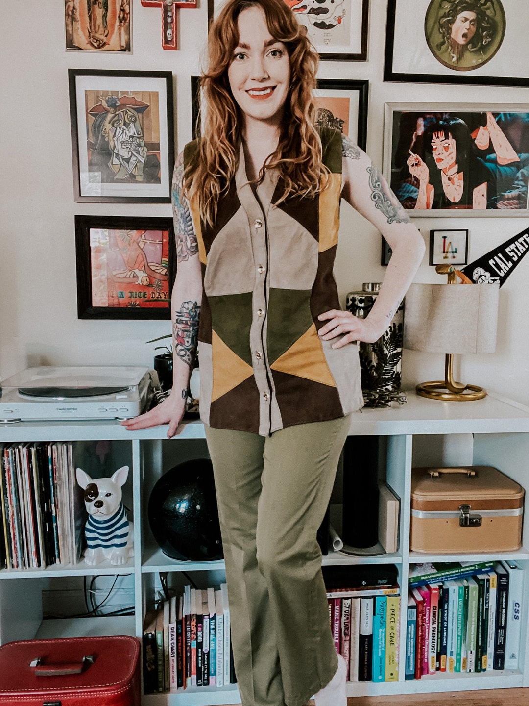 Vintage Boy Scout Army Pantalones verdes de cintura alta - Etsy España