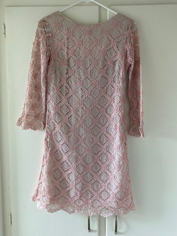 1960's Vintage Light Pink Lace Party Dress - Gem