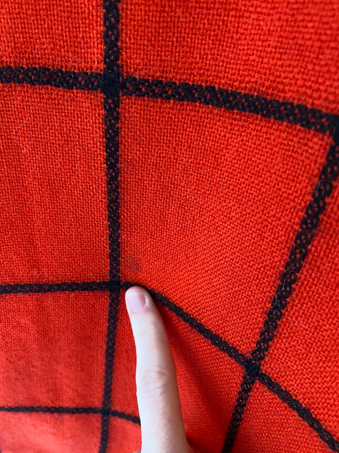 1960's Vintage Red & Black Plaid Peter Pan Collar Dress - Etsy