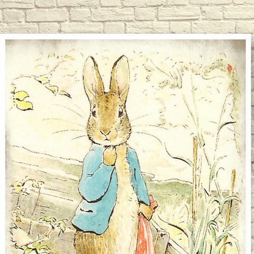 Peter Rabbit Art Print Beatrix Potter Illustration Nursery | Etsy