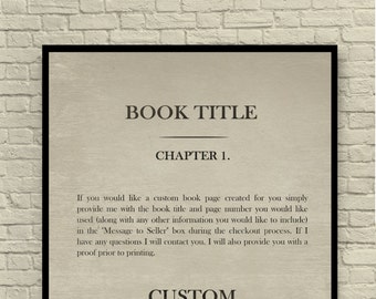 Classic Novel Print - Etsy