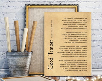 Good Timber Poem Art | Etsy