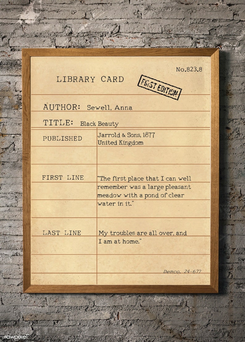 Library Card Vintage Library Card Library Card Art Print - Etsy