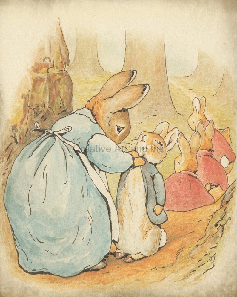 Classic Beatrix Potter Wall Art Beatrix Potter Art Print | Etsy