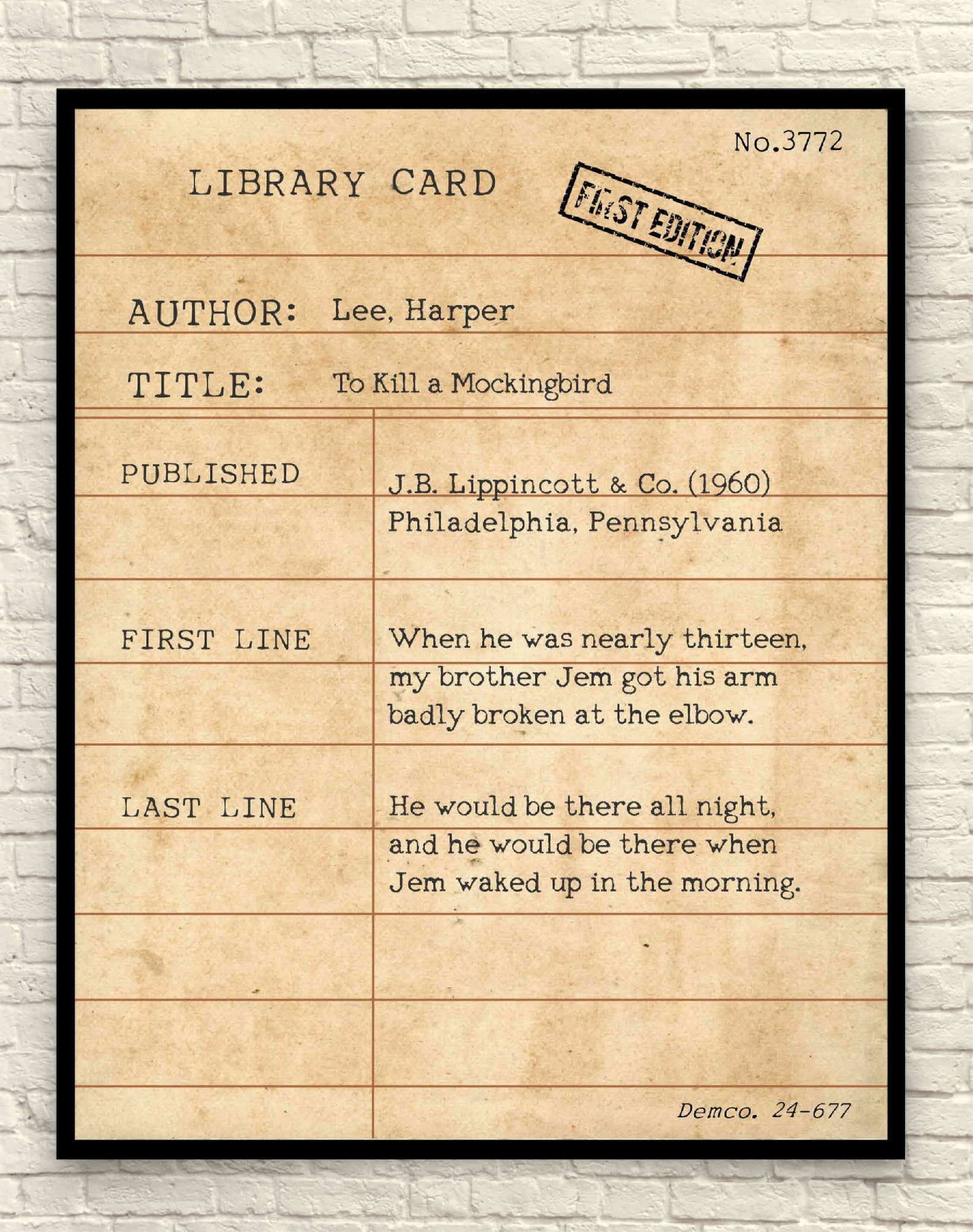 Library Card Vintage Library Card Library Card Art Print to - Etsy