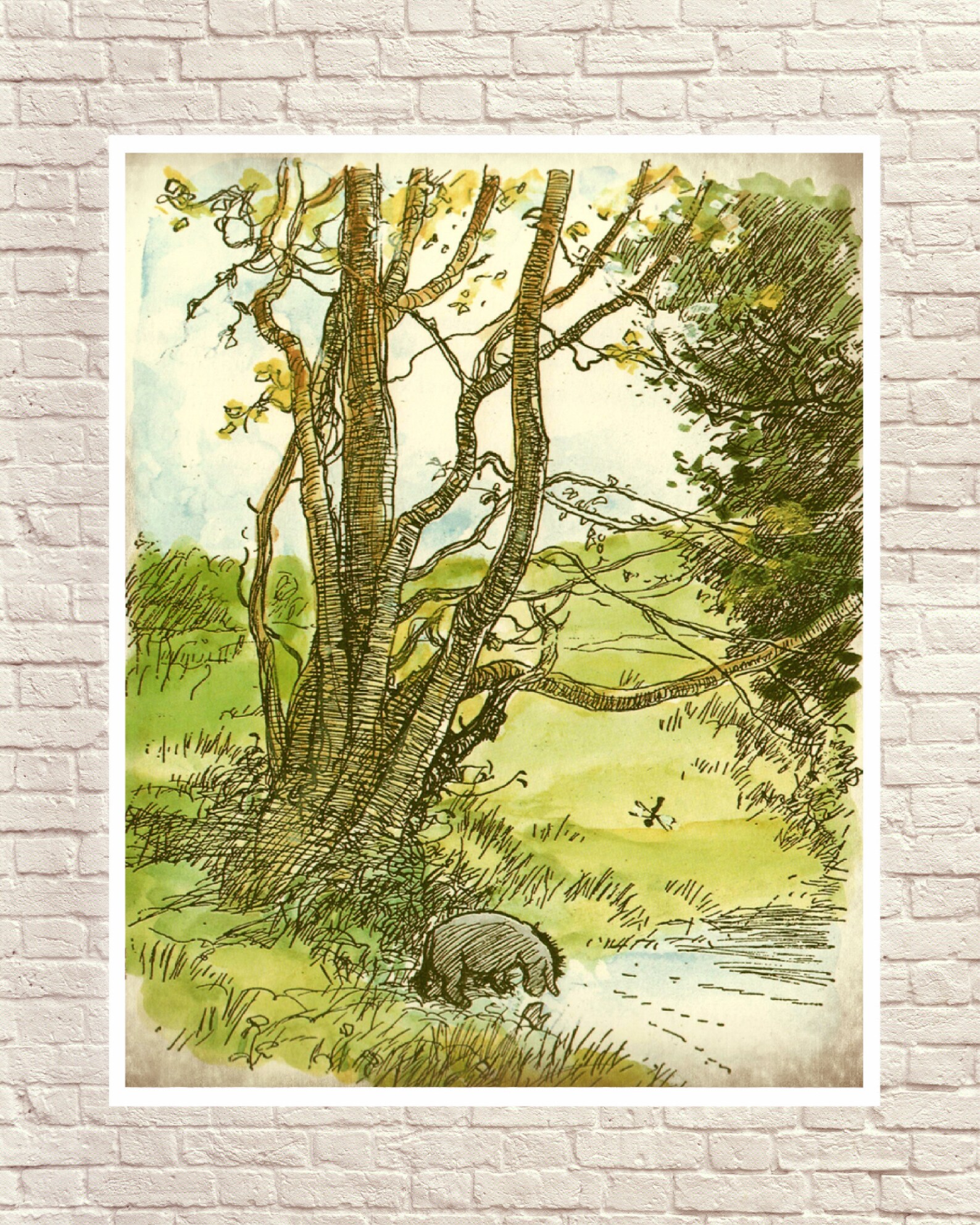 Classic Winnie the Pooh Pooh Wall Art Winnie the Pooh Art - Etsy