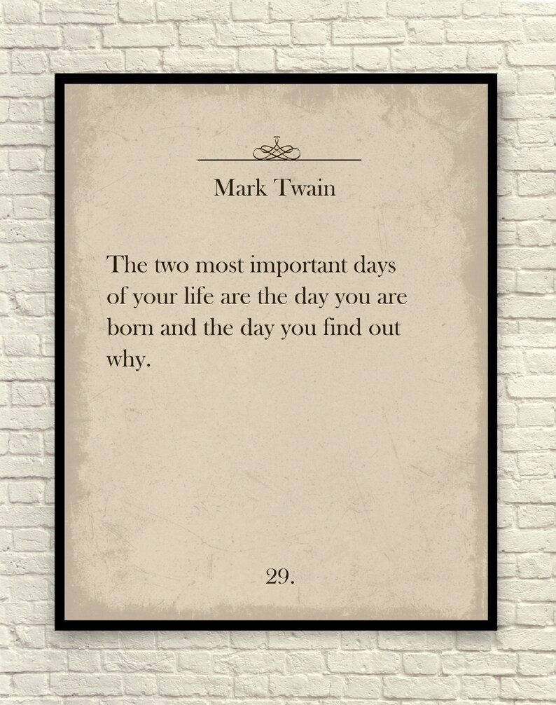Mark Twain Quote Mark Twain Art Print Mark Twain Book Page Etsy