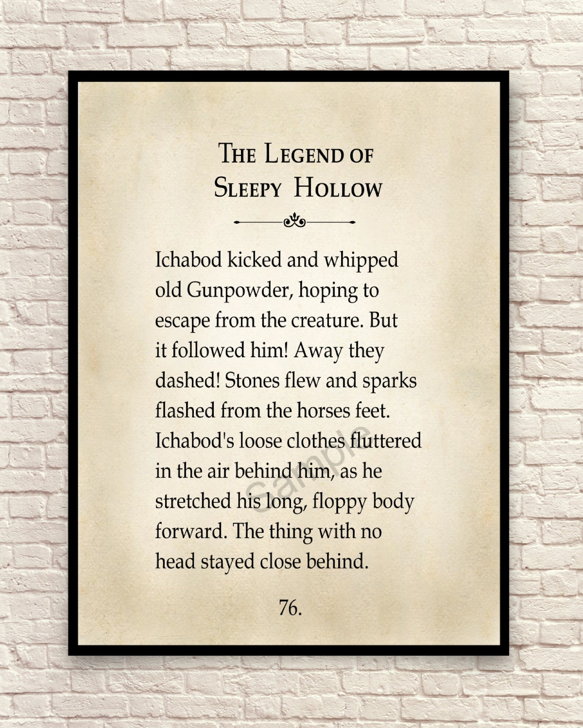 The Legend of Sleepy Hollow Classic Literature Halloween Art - Etsy