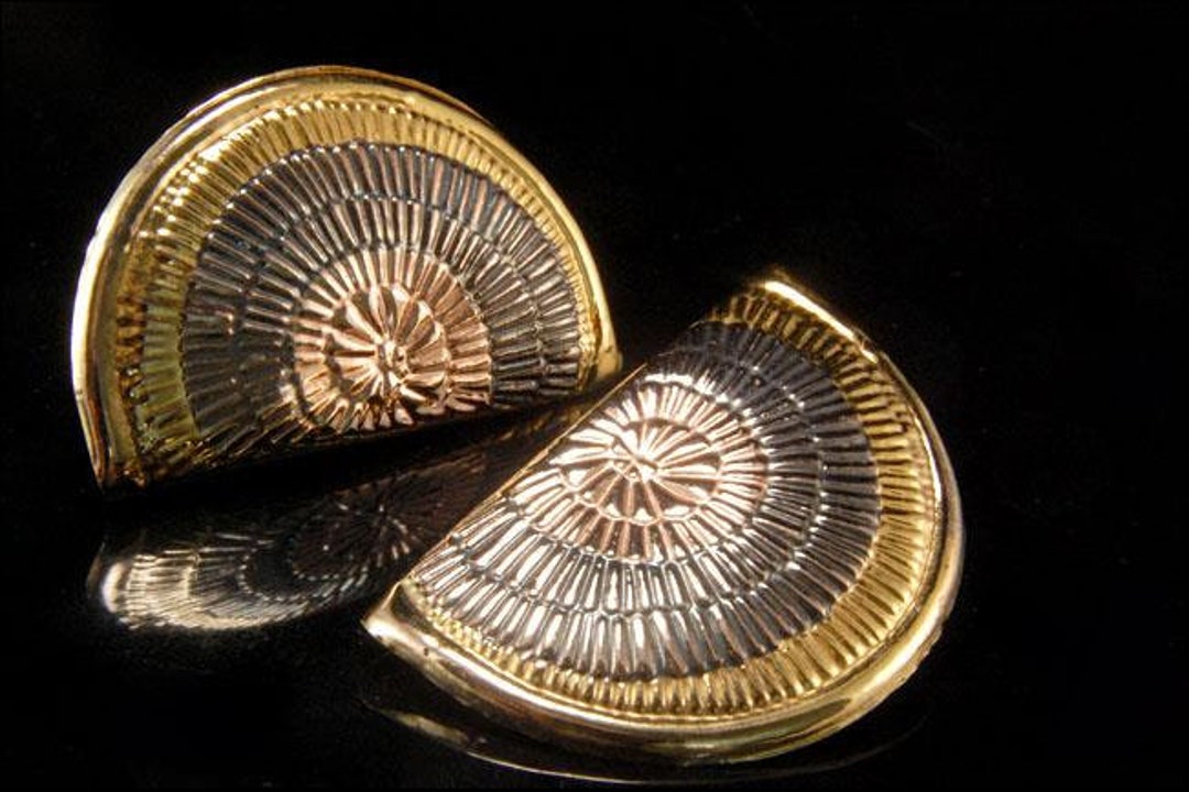 Vintage Modern 925 Sterling Repousse 3 Colors Earrings - Etsy