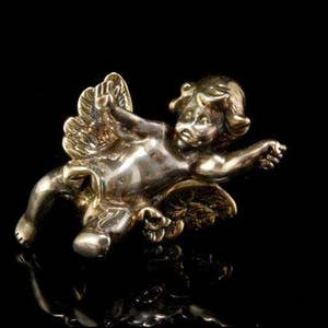 Vintage 925 Sterling Cupid Putti Pin Brooch Pendant - Etsy