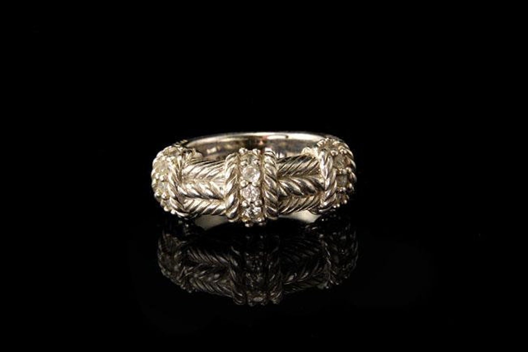 Vintage Judith Ripka Sterling 925 Cz Band Ring - Etsy