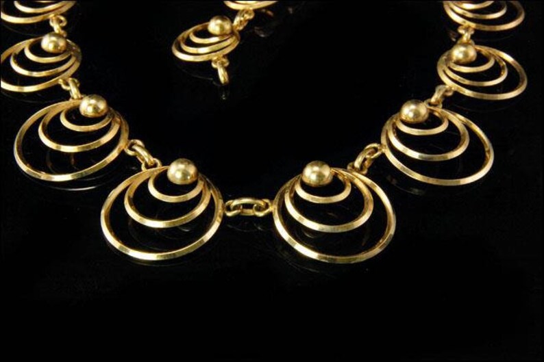 Vintage Modern Gold Filled Necklace | Etsy