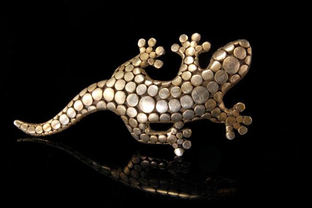 Vintage Modern Sterling Silver Lizard Pin Brooch - Etsy
