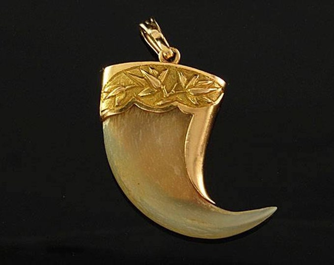 Antique Victorian 18k Gold Tiger Claw Pendant - Etsy
