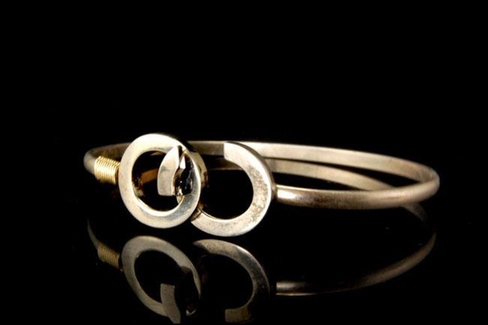 Vintage 925 Sterling 14k Gold Hook Bracelet | Etsy