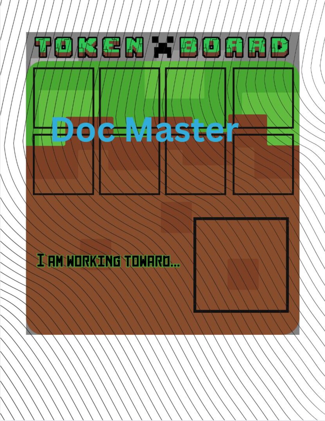 Minecraft Token Board With Reinforcers - Etsy
