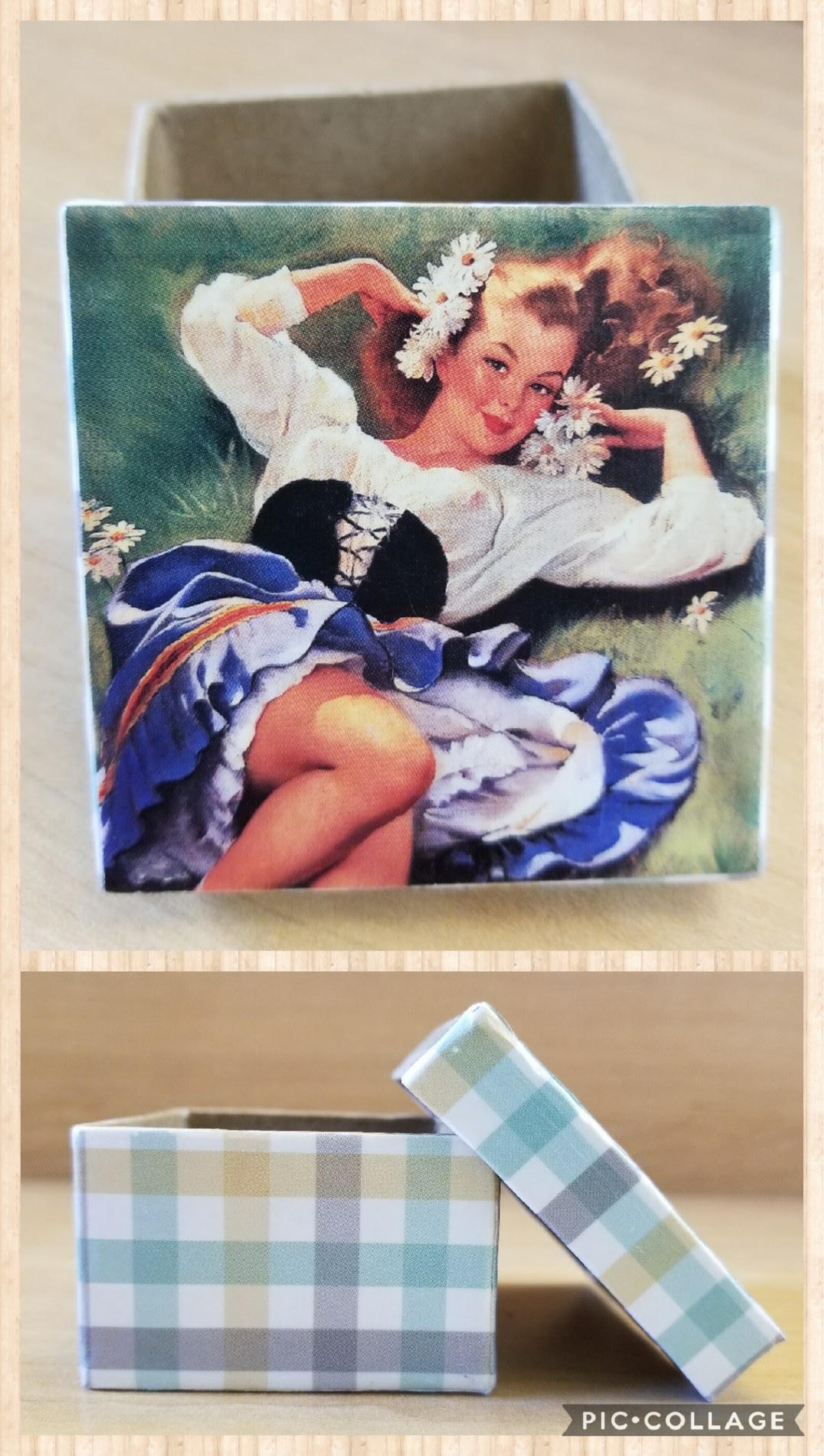 Small Square Pinup Novelty Boxes - Etsy