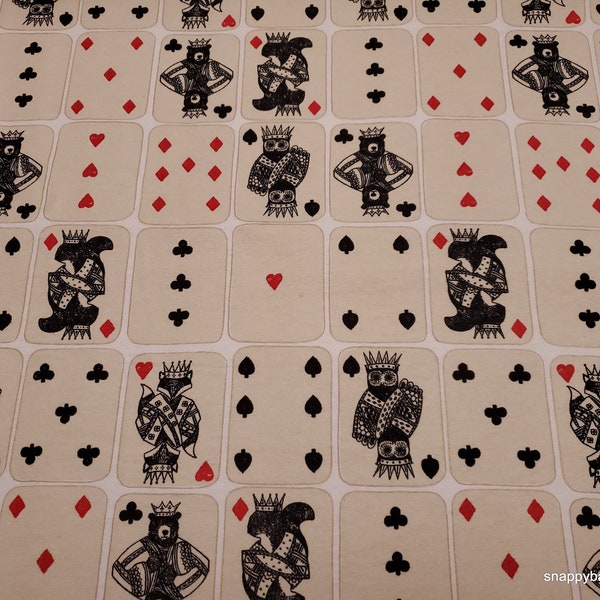 Playing Cards Fabric - Etsy