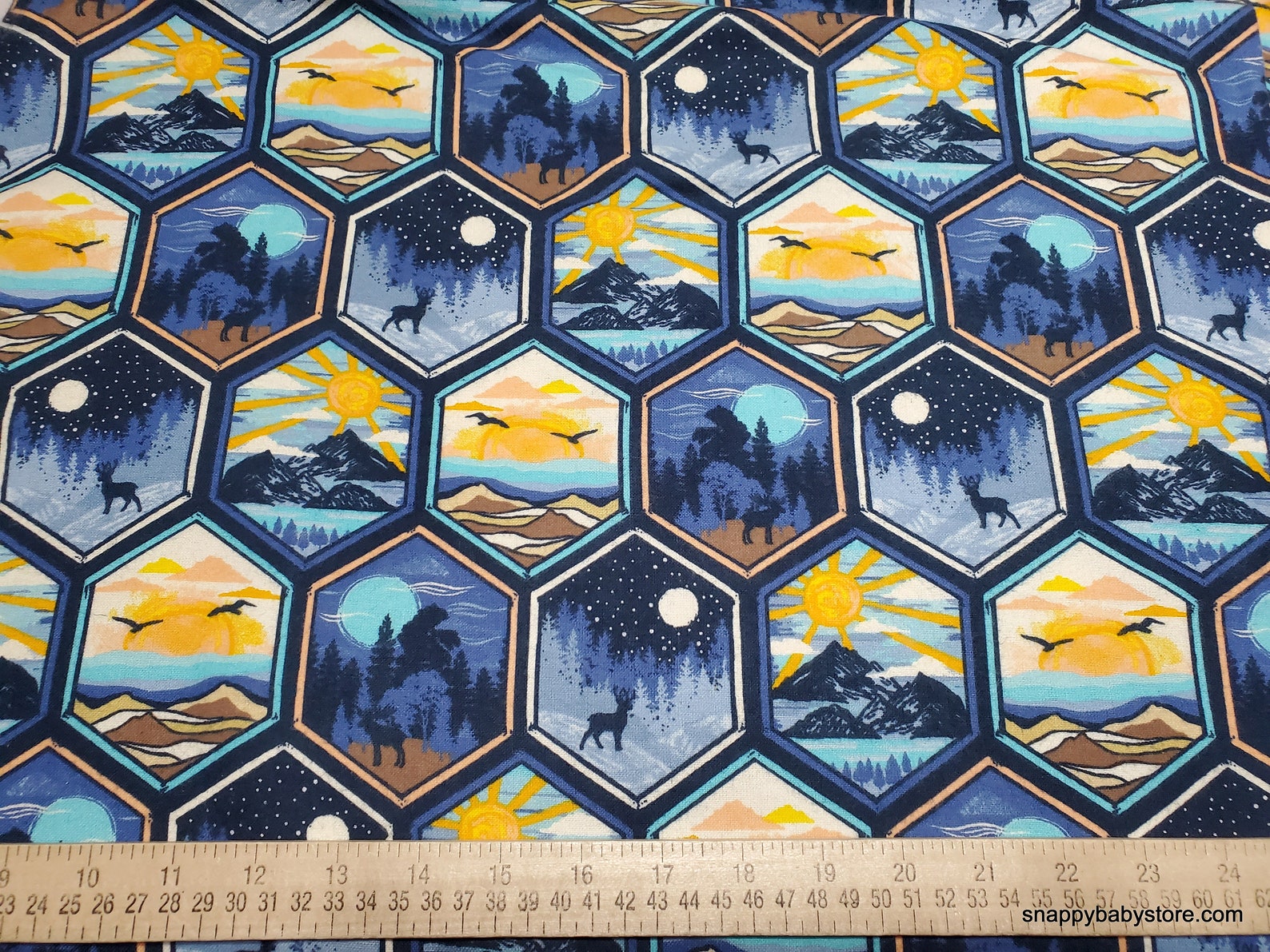 Flannel Fabric Scenic Wilderness Geo Framed by the Yard - Etsy